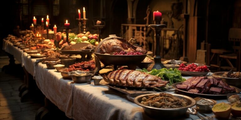 Experience the Grandeur of a Medieval Feast Table