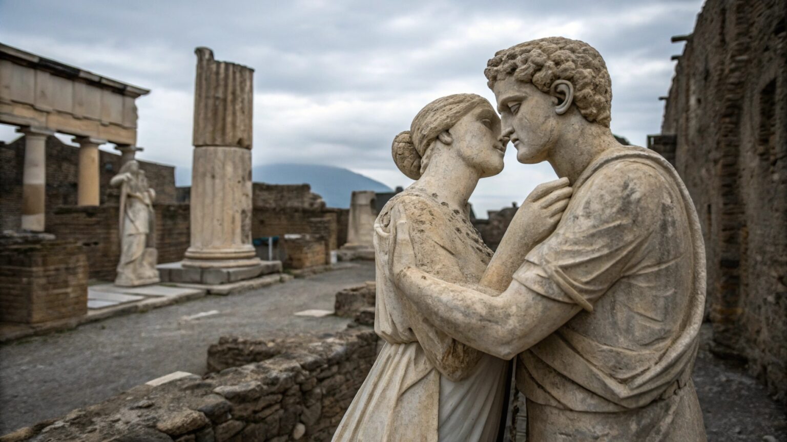 Pompeii's Famous Kissing Couple: DNA Reveals Pregnant Victim's Final Embrace