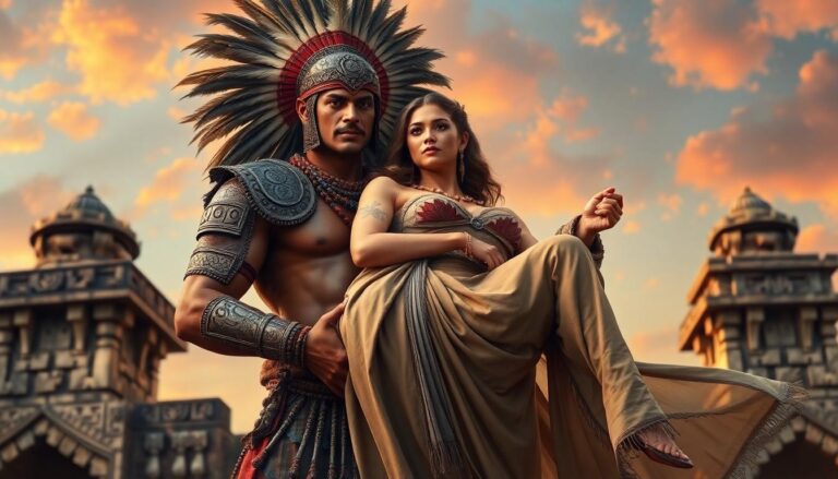 Exploring the Aztec Warrior Holding Woman Meaning: Symbolism and ...